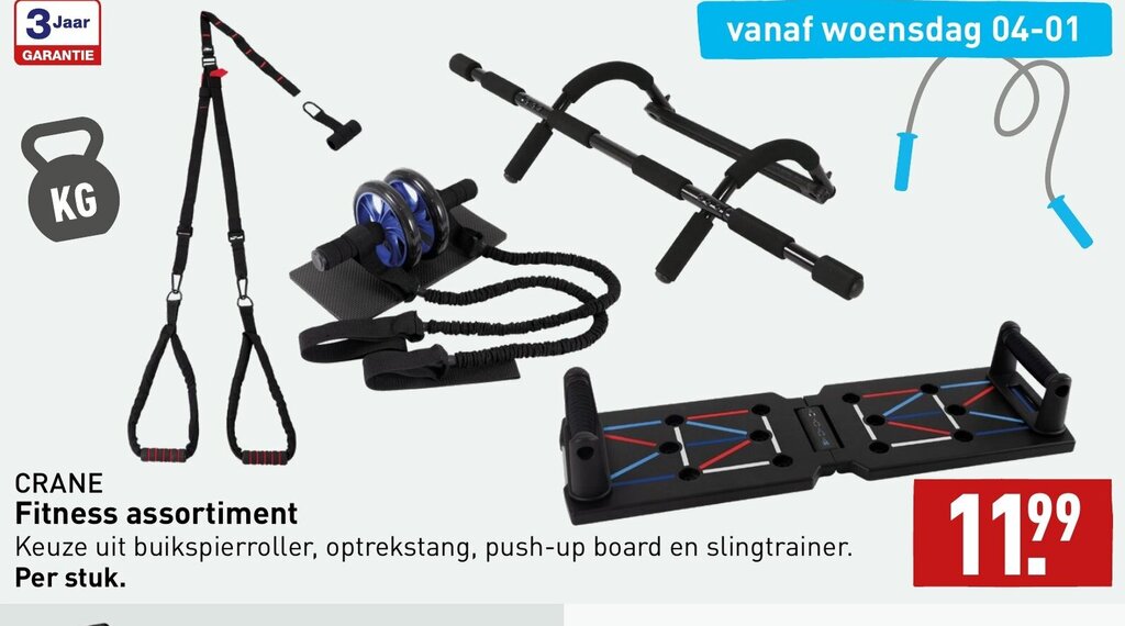 Crane fitness assortiment aanbieding bij ALDI