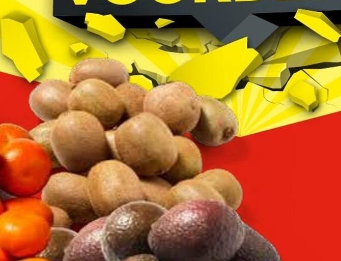 Gele Kiwi's schaal 500 gram aanbieding bij Vomar