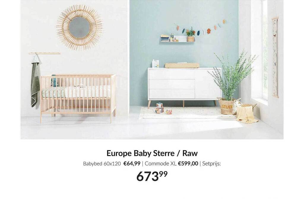 Europe baby sterre - raw : babybed 60x120 | commode xl aanbieding bij ...