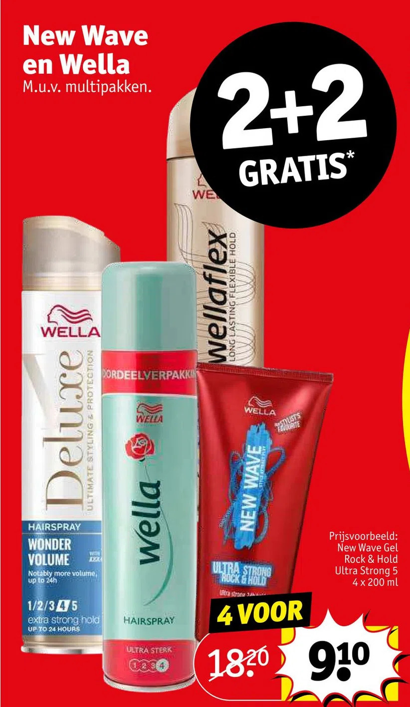 New wave en wella aanbieding bij Kruidvat