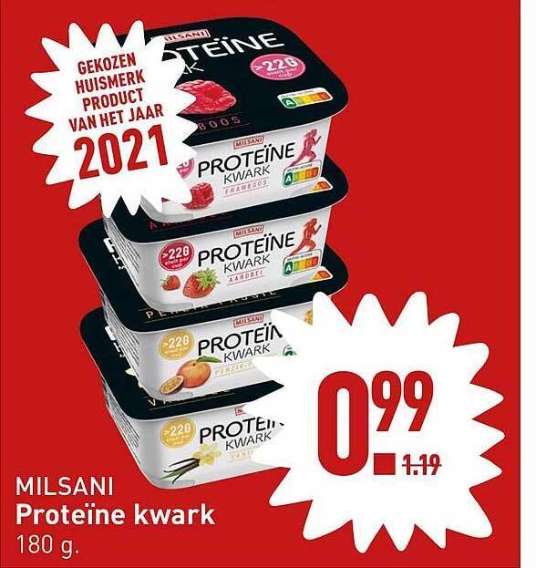 Milsani proteïne kwark aanbieding bij ALDI