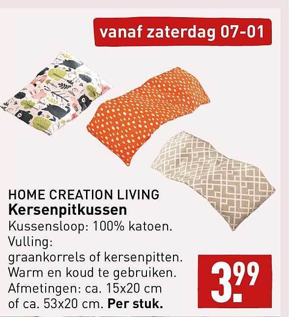 Home creation living kersenpitkussen aanbieding bij ALDI