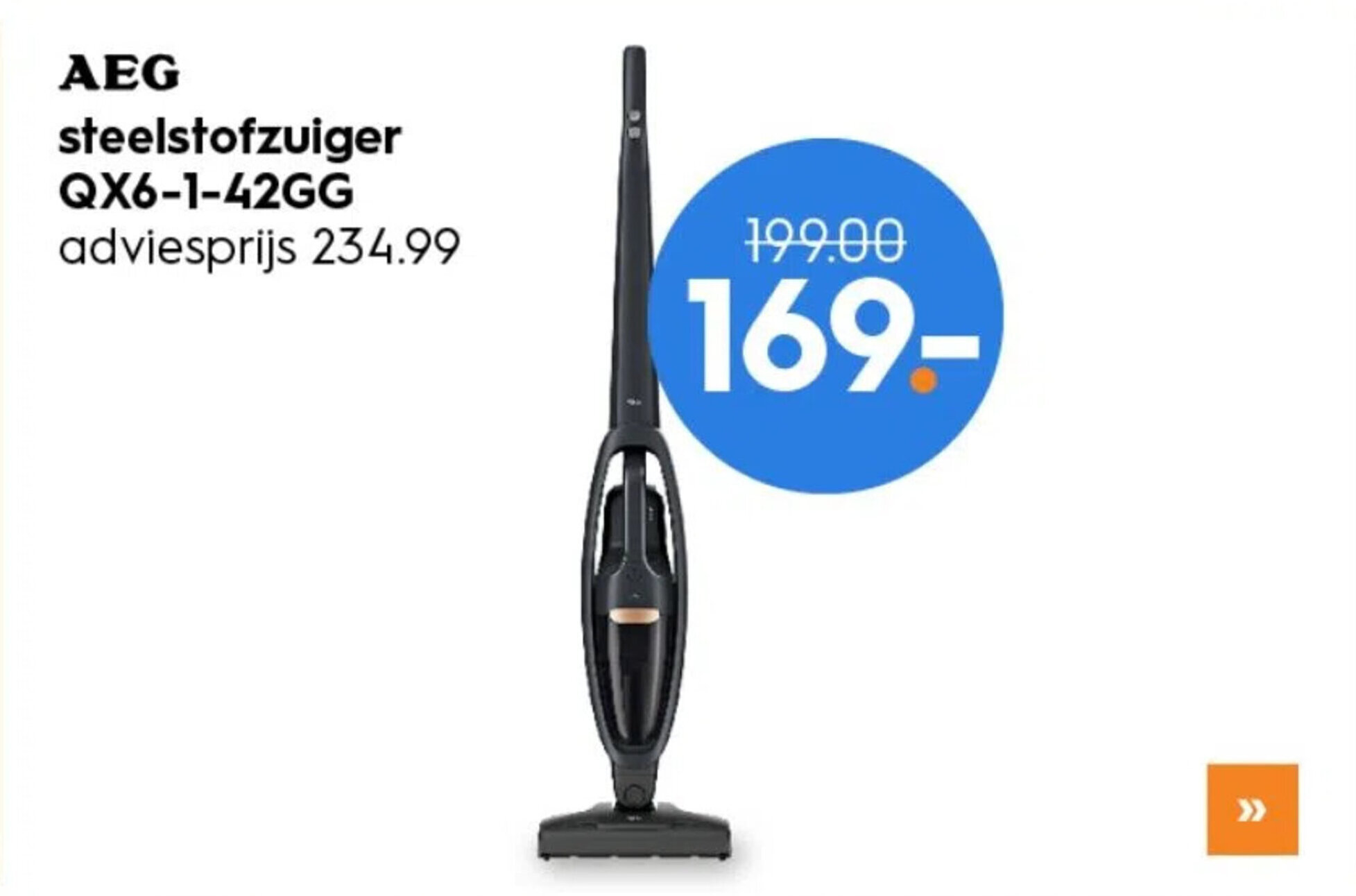 AEG Steelstofzuiger QX6-1-42GG aanbieding bij Blokker