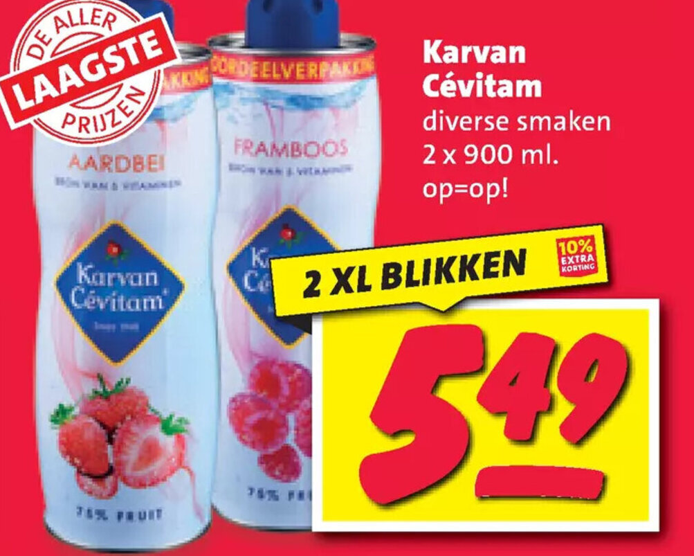 Karvan cevitam 2 x 900ml aanbieding bij Nettorama