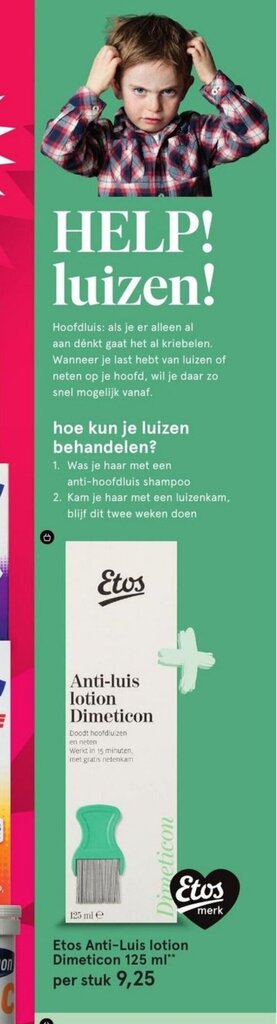 Anti-Luis lotion Dimeticon 125 ml aanbieding bij Etos