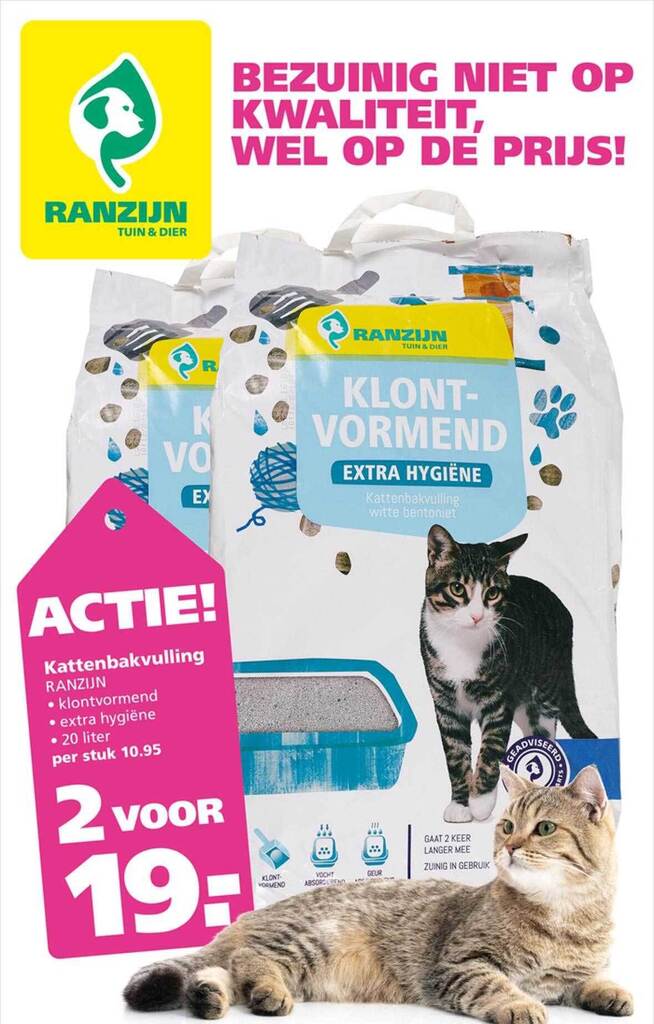 Kattenbakvulling ranzijn aanbieding bij Ranzijn