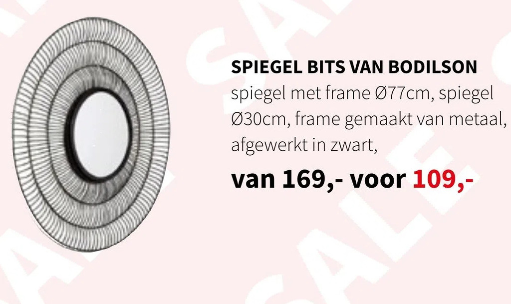 Spiegel bits van bodilson aanbieding bij Nijhof