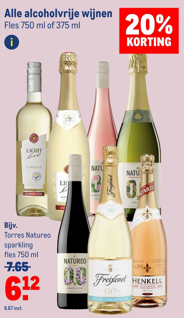 Alle alcoholvrije wijnen aanbieding bij Makro