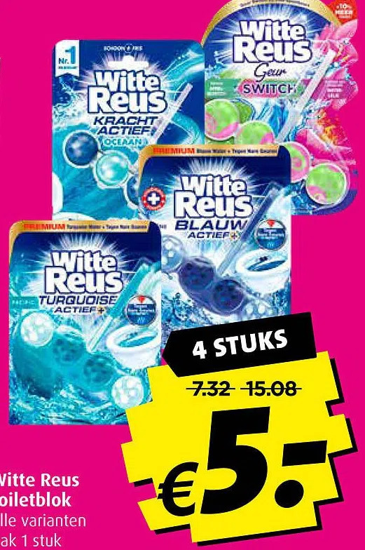 Witte reus toiletblok aanbieding bij Boni