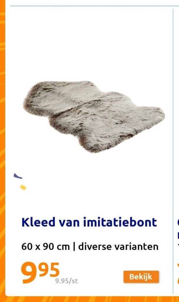 Kleed van imitatiebont 60 x 90 cm aanbieding bij Action