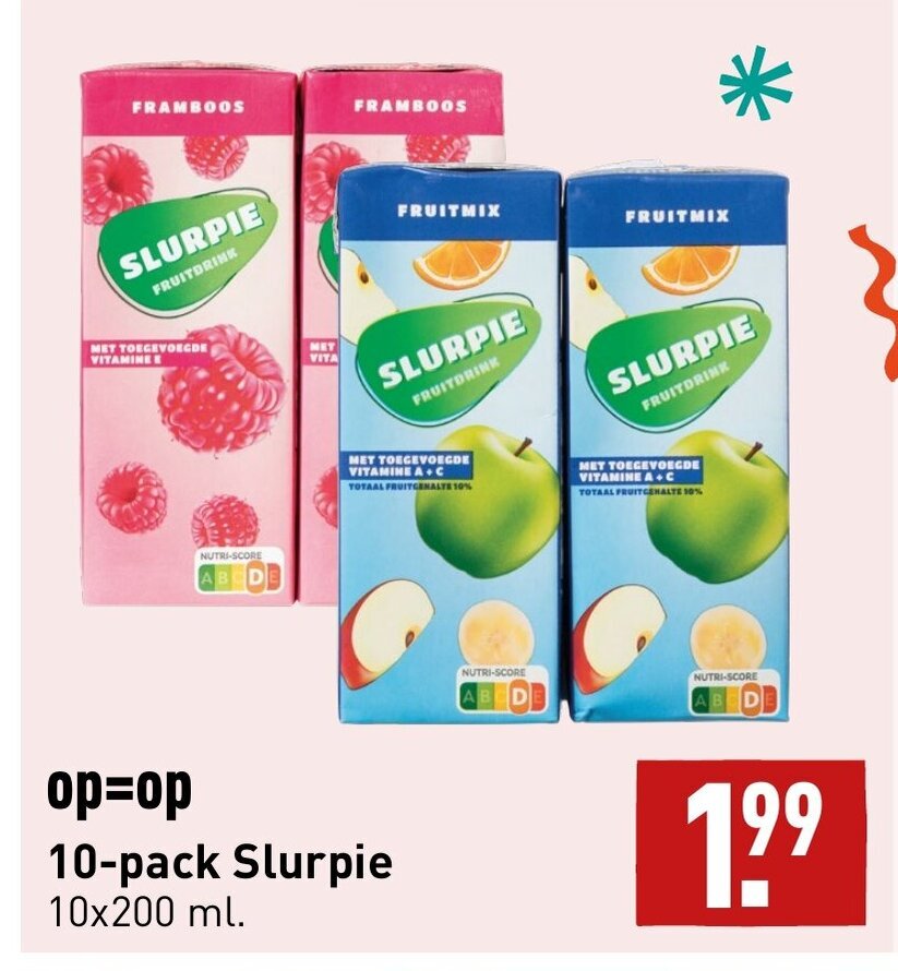 10-pack Slurpie 10 x 200 ml aanbieding bij ALDI