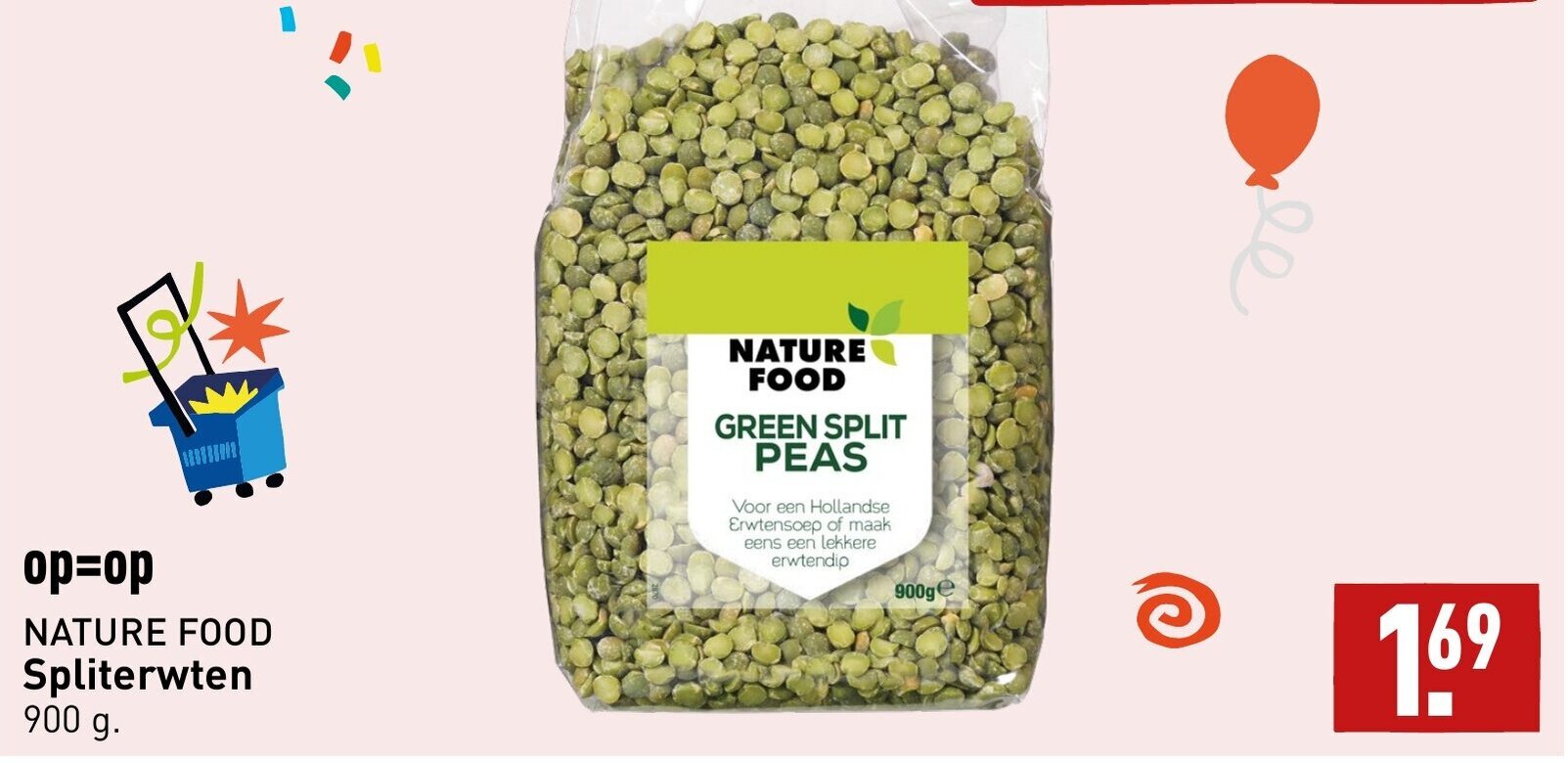 Spliterwten 900 g aanbieding bij ALDI