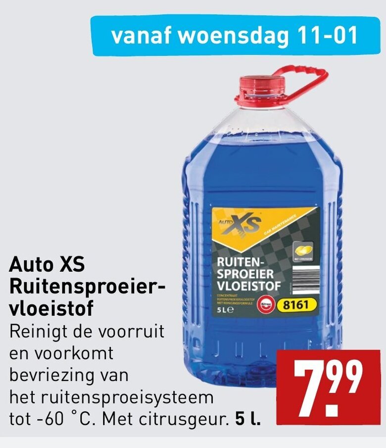 Auto XS Ruitensproeier-vloeistof 5 liter aanbieding bij ALDI