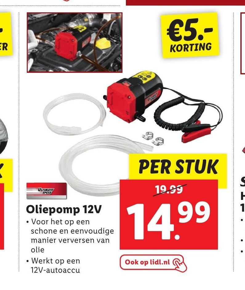Oliepomp 12V per stuk aanbieding bij Lidl