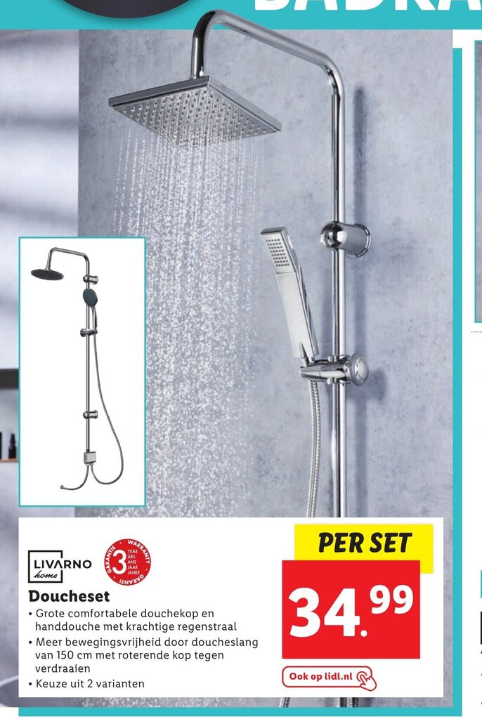 Livarno home Doucheset per set aanbieding bij Lidl
