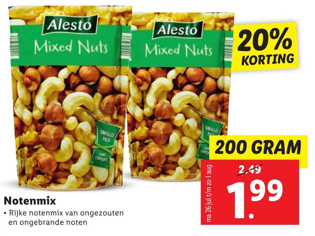Notenmix 200g aanbieding bij Lidl
