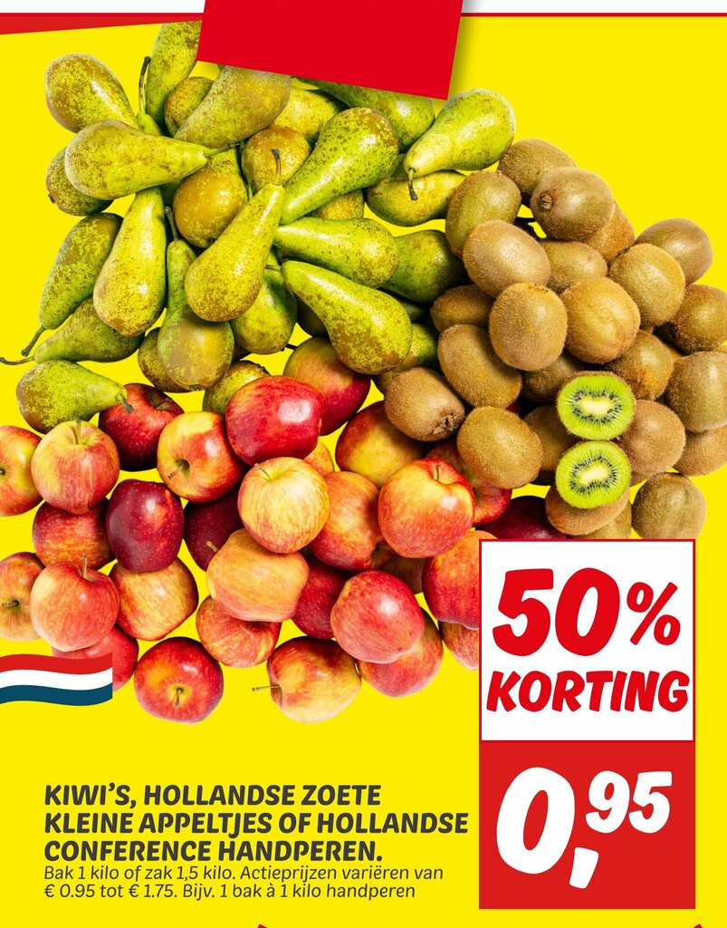 Kiwi's, Hollandse Zoete Kleine Appeltjes Of Hollandse Conference ...