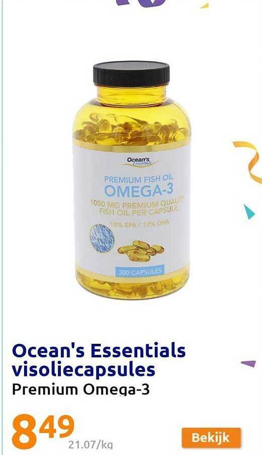 Ocean's essentials visoliecapsules aanbieding bij Action