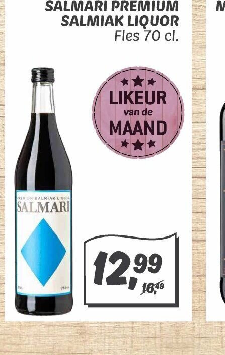 Salmari Premium Salmiak Liquor fles 70 cl aanbieding bij Dekamarkt