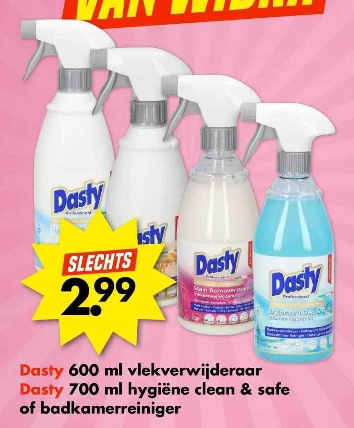 Dasty 600 ml vlekverwijderaar of dasty 700 ml hygiëne clean & safe of ...