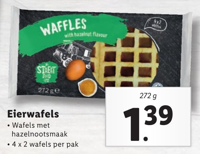Eierwafels 272g aanbieding bij Lidl