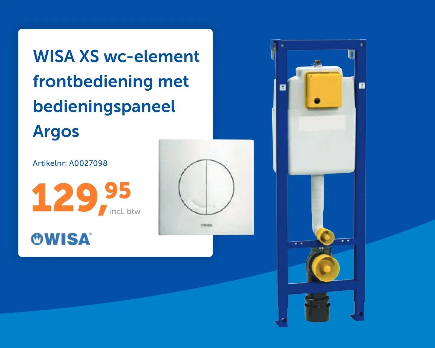 Wisa xs wc-element frontbediening met bedieningspaneel argos aanbieding ...