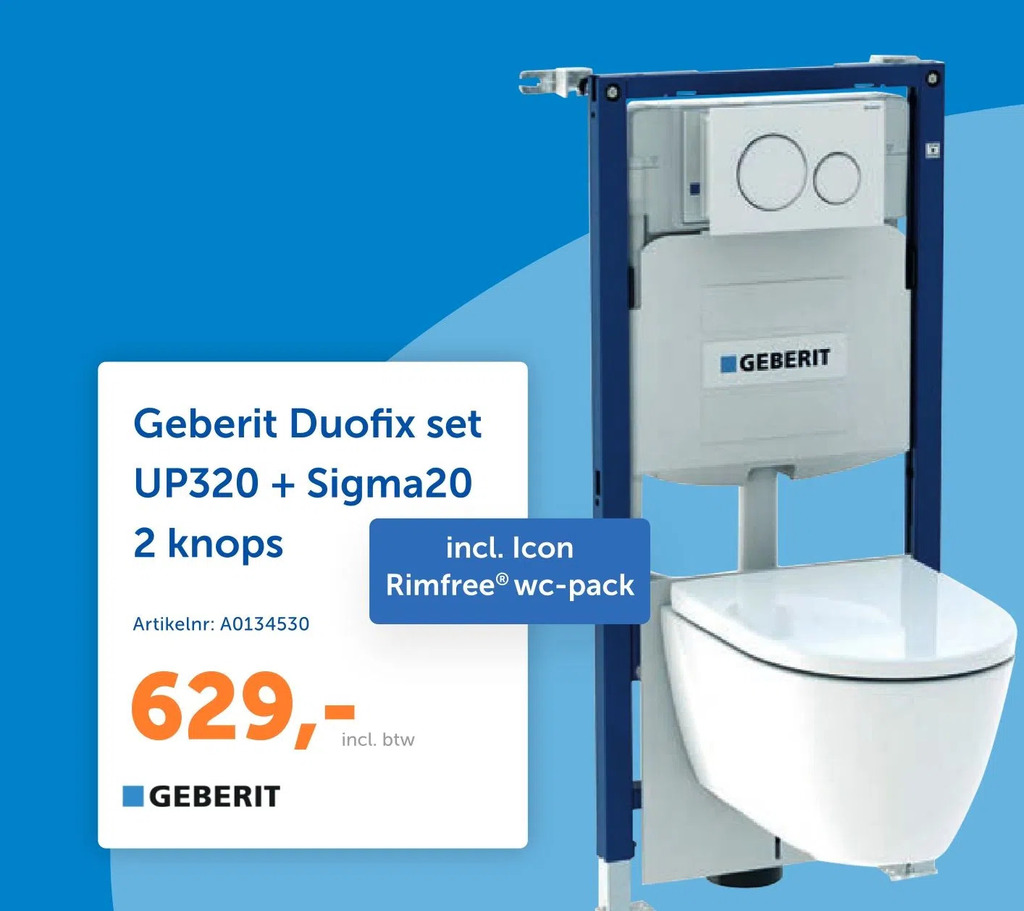 Geberit duofix set up320 + sigma20 aanbieding bij Warmteservice