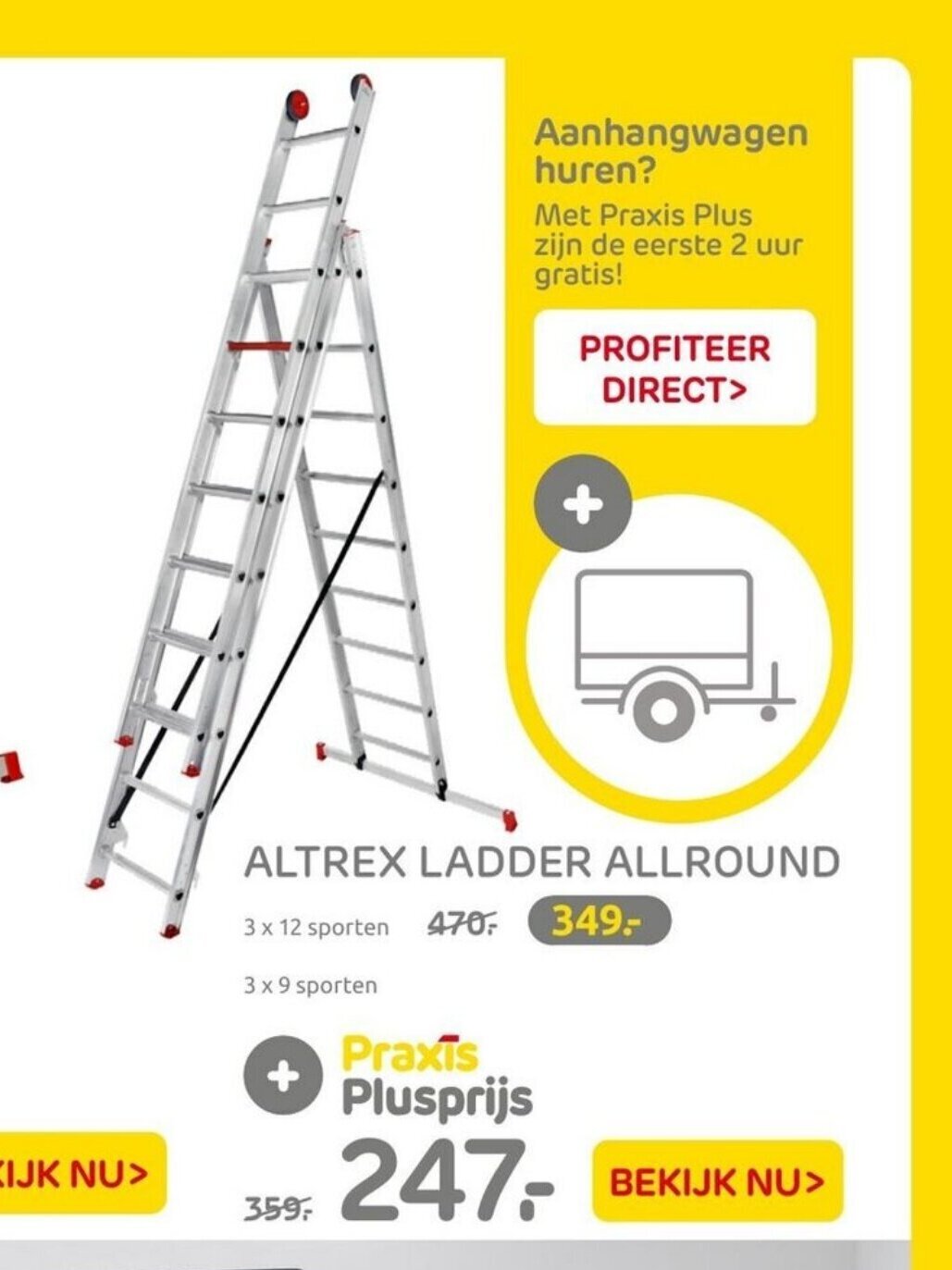 Altrex Ladder Allround 3 x 9 sporten aanbieding bij Praxis