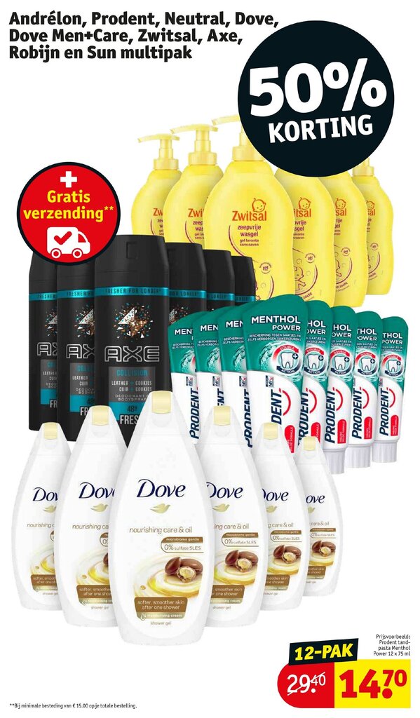 Andrelon, Prodent, Neutral, Dove, Dove Men+Care, Zwitsal, Axe, Robijn ...