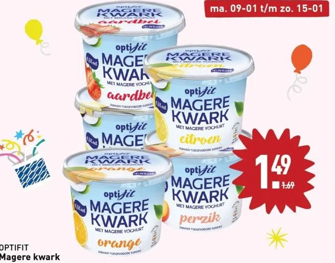 Optifit magere kwark aanbieding bij ALDI