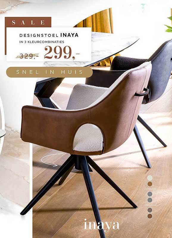 Designstoel inaya aanbieding bij Xooon