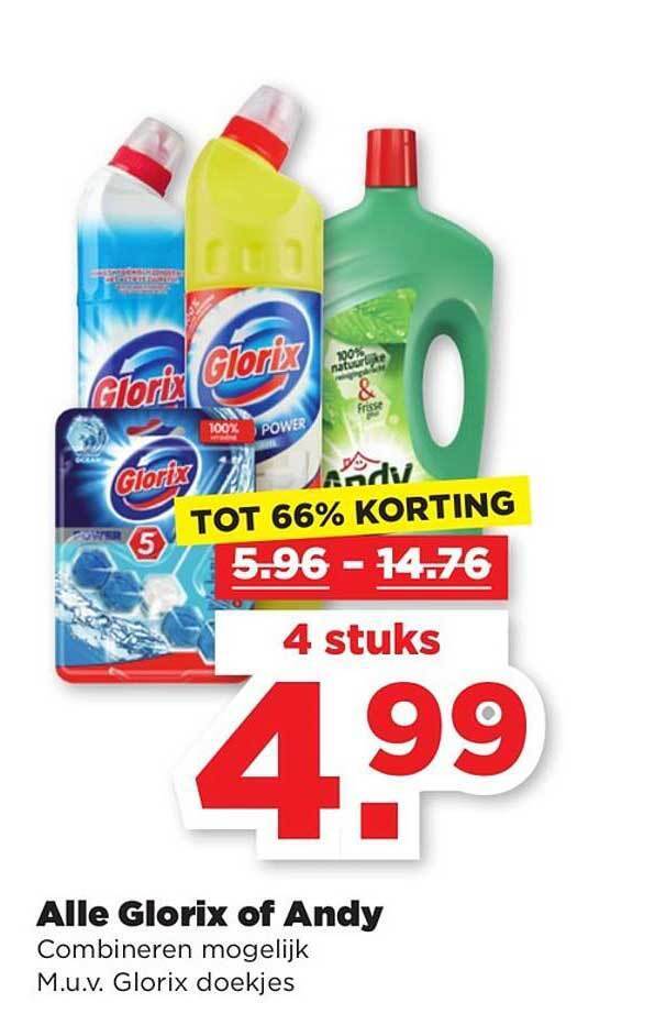 Alle glorix of andy aanbieding bij PLUS