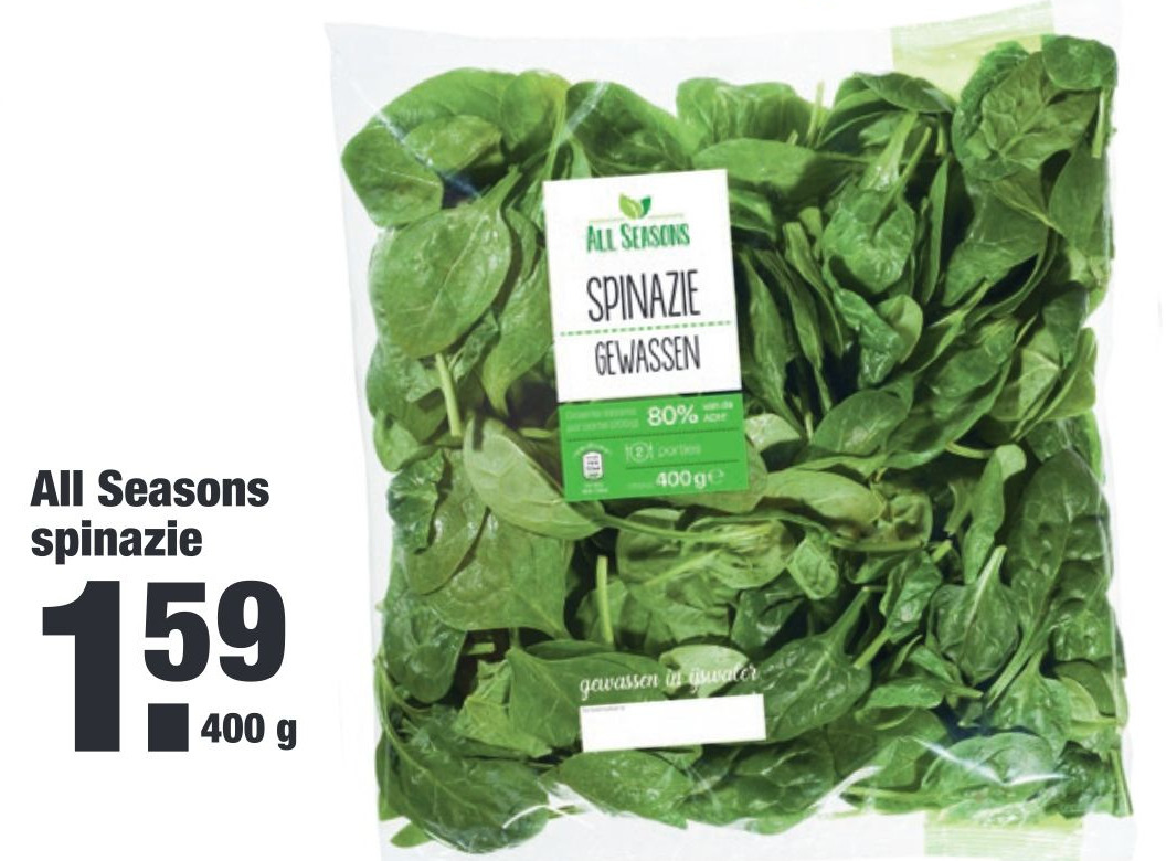 All Seasons ISO Is spinazie aanbieding bij ALDI