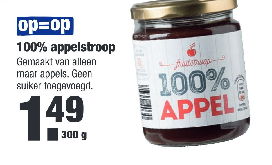 100% appelstroop aanbieding bij ALDI