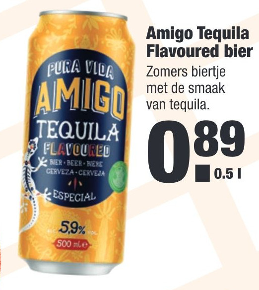 Amigo Tequila Flavoured bier aanbieding bij ALDI