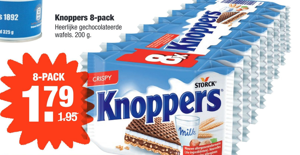 Knoppers 8-pack aanbieding bij ALDI