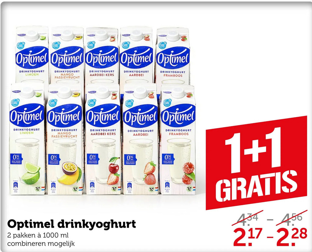 Optimel drinkyoghurt aanbieding bij Coop