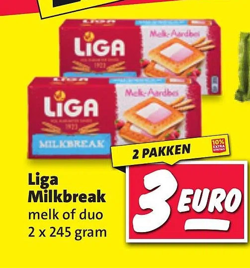 Liga milkbreak aanbieding bij Nettorama