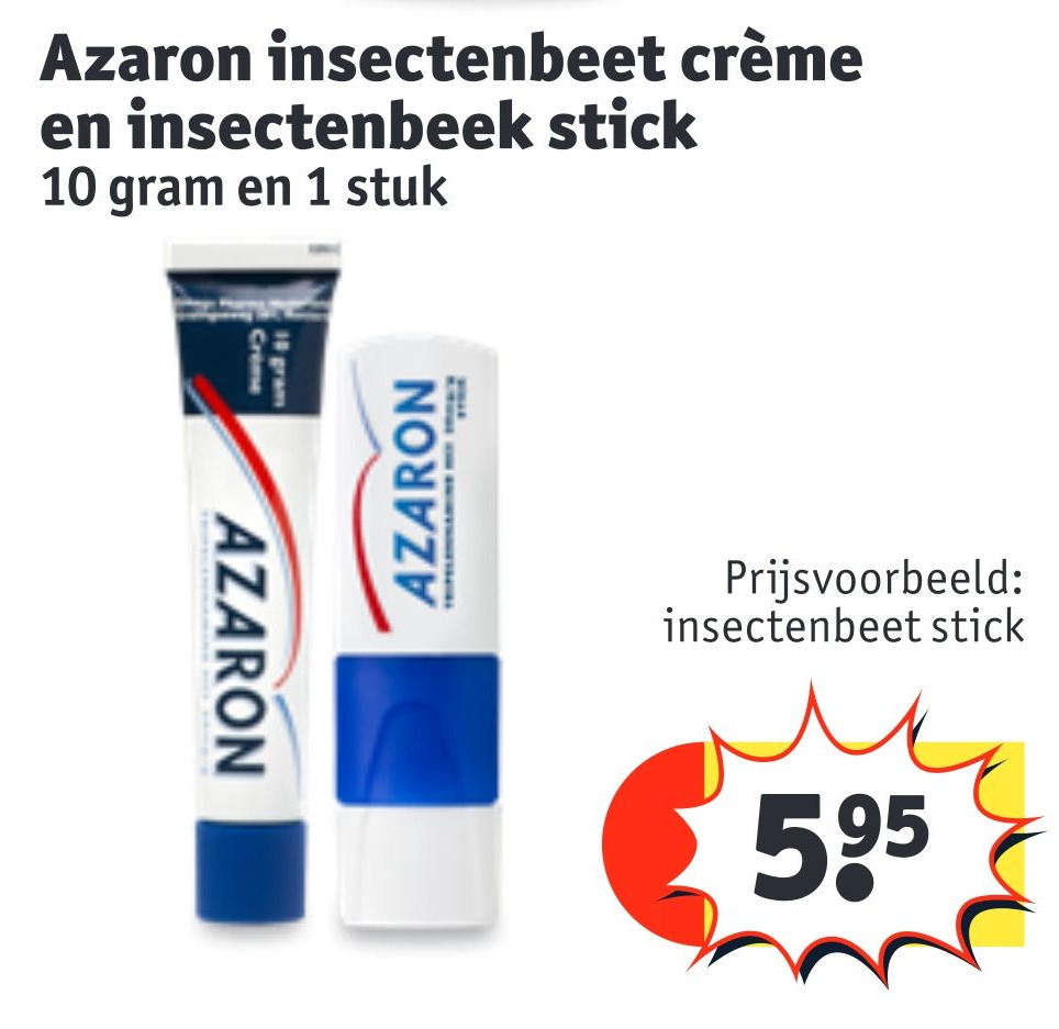 Azaron insectenbeet crème en insectenbeek stick aanbieding bij Kruidvat