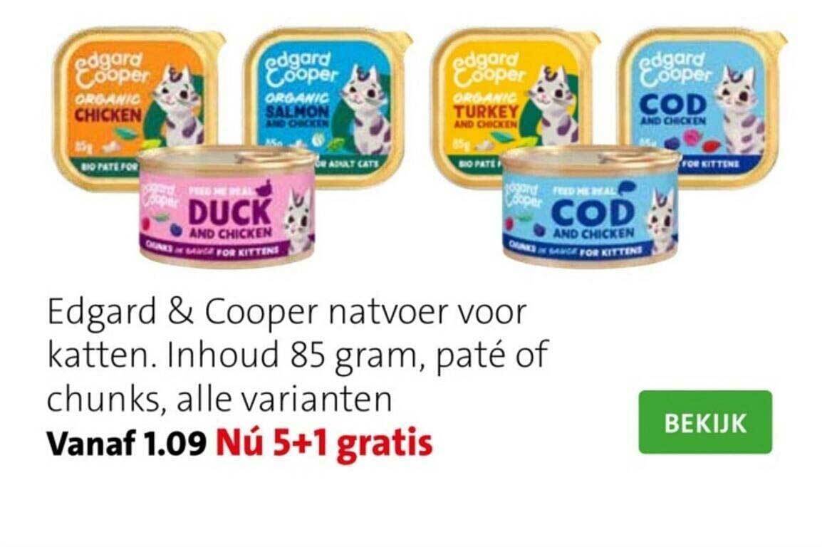 Edgard & cooper natvoer voor katten aanbieding bij Intratuin