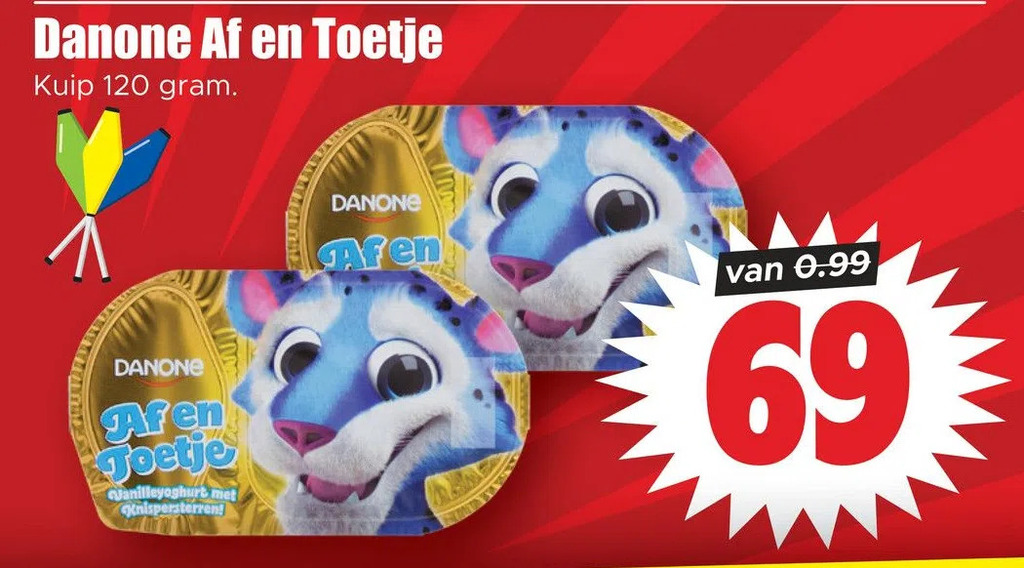 Danone af en toetje aanbieding bij Dirk