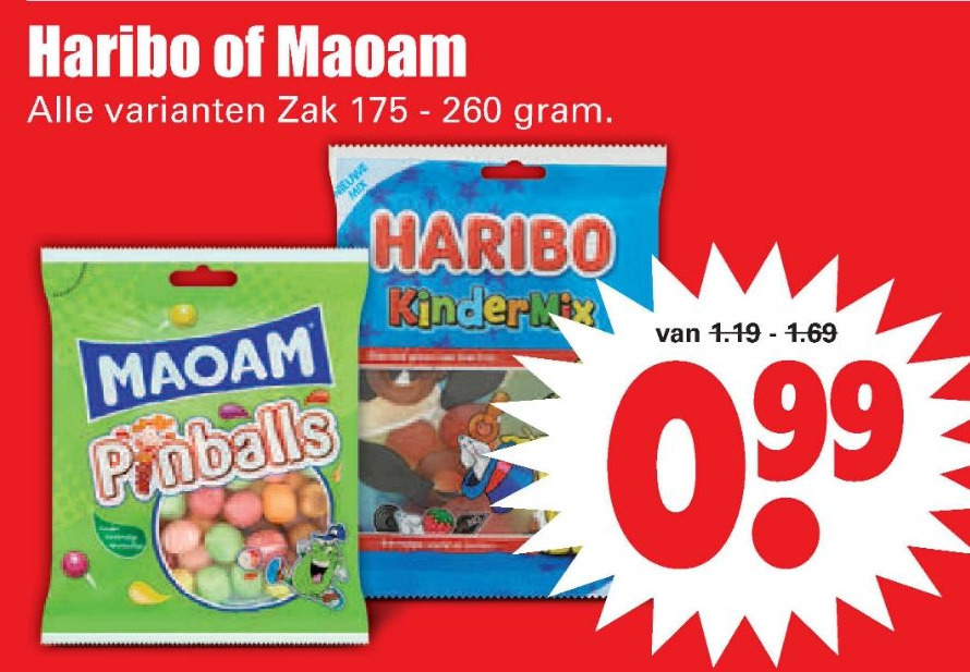 Haribo of Maoam aanbieding bij Dirk