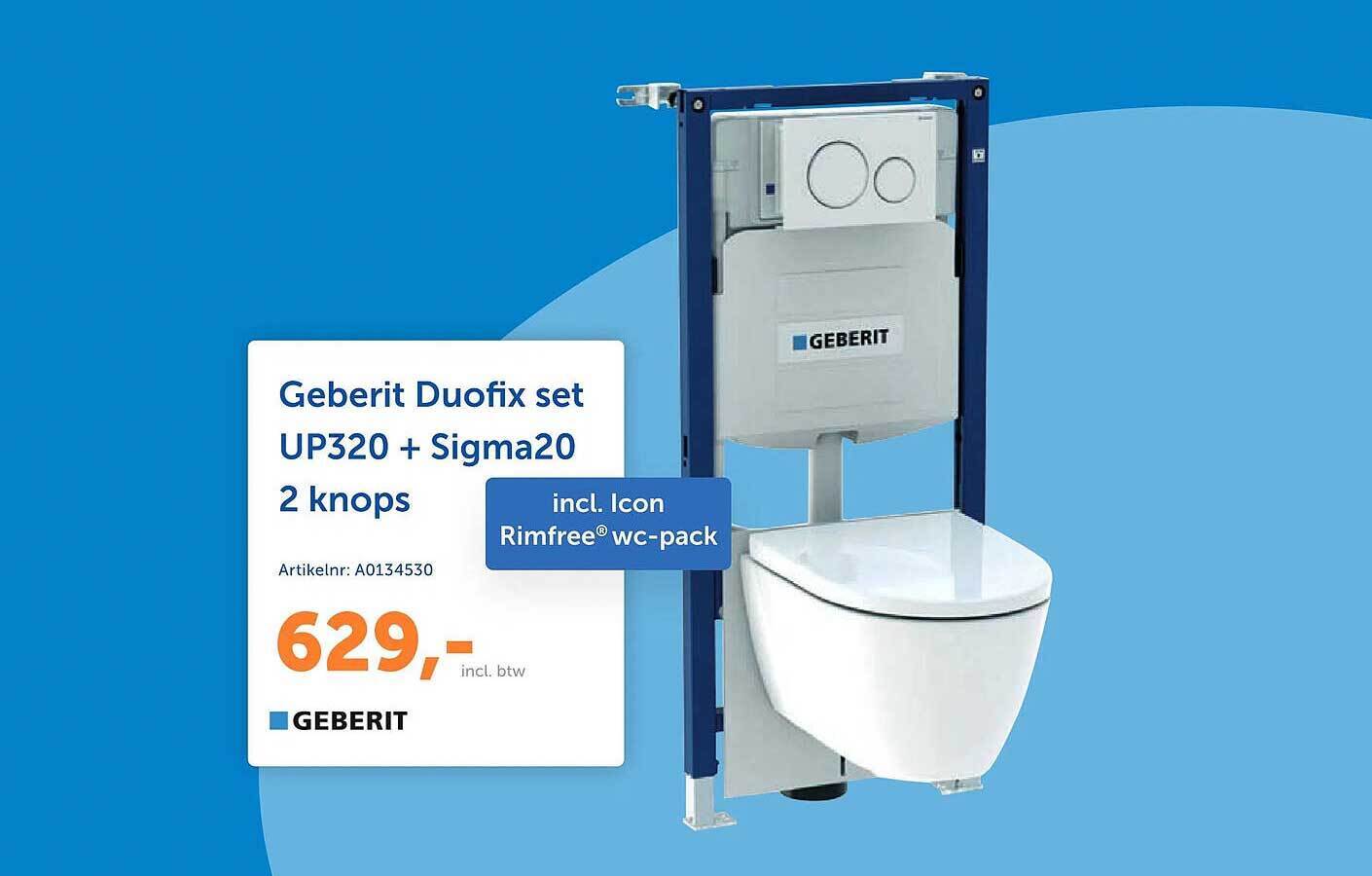 Geberit duofix set up320 + sigma20 2 knops aanbieding bij Warmteservice