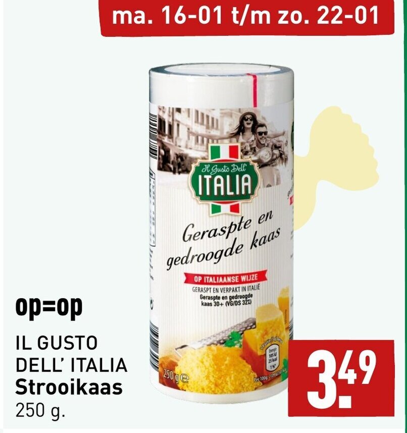 Il gusto dell 'italia strooikaas 250g aanbieding bij ALDI