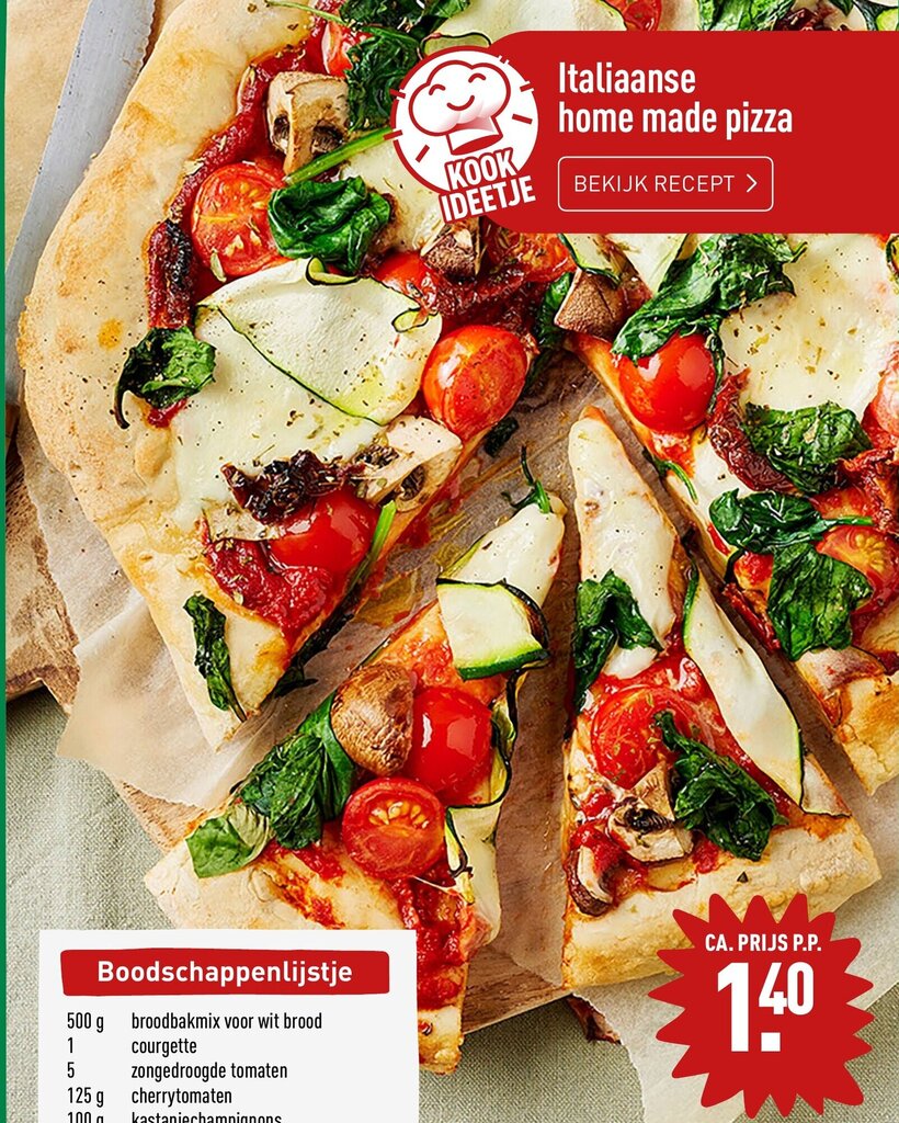 Italiaanse home made pizza aanbieding bij ALDI