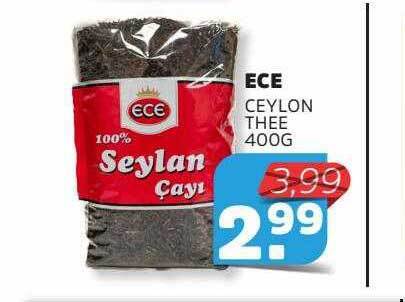 Ece ceylon thee 400g aanbieding bij Sahan Supermarkten