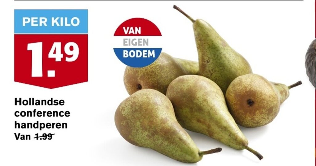 Hollandse conference handperen aanbieding bij Hoogvliet