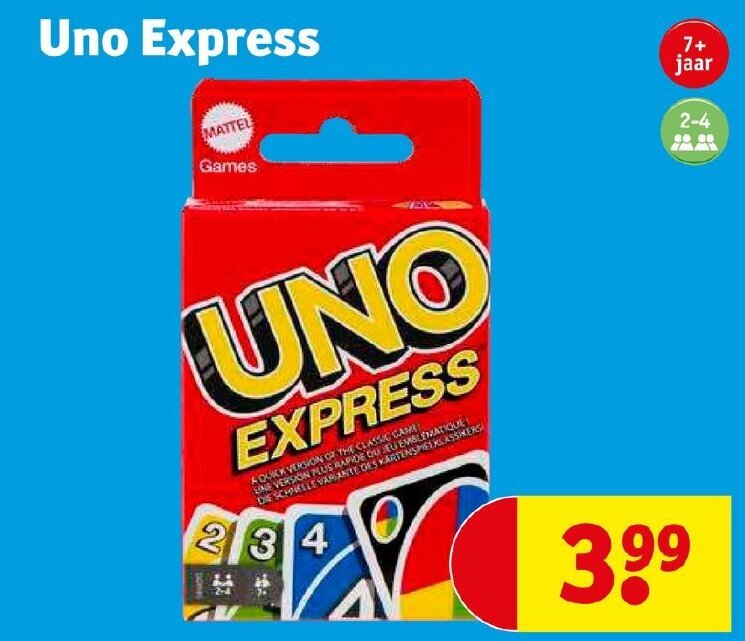 Uno express aanbieding bij Kruidvat