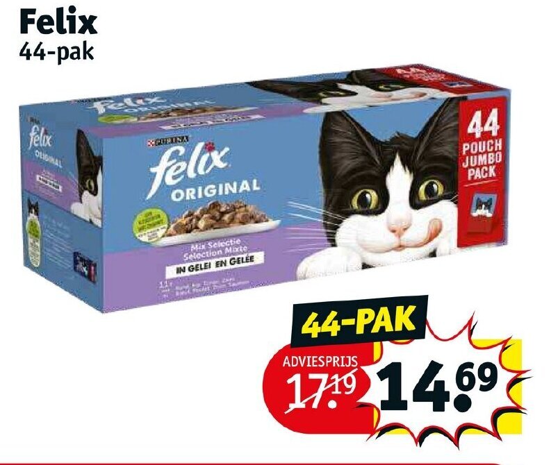 Felix 44-pak aanbieding bij Kruidvat