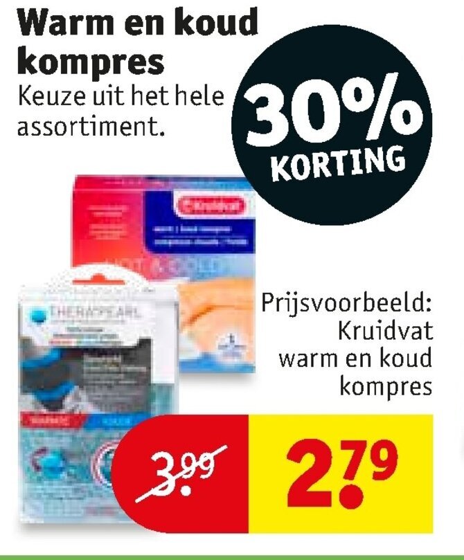 Warm en koud kompres aanbieding bij Kruidvat